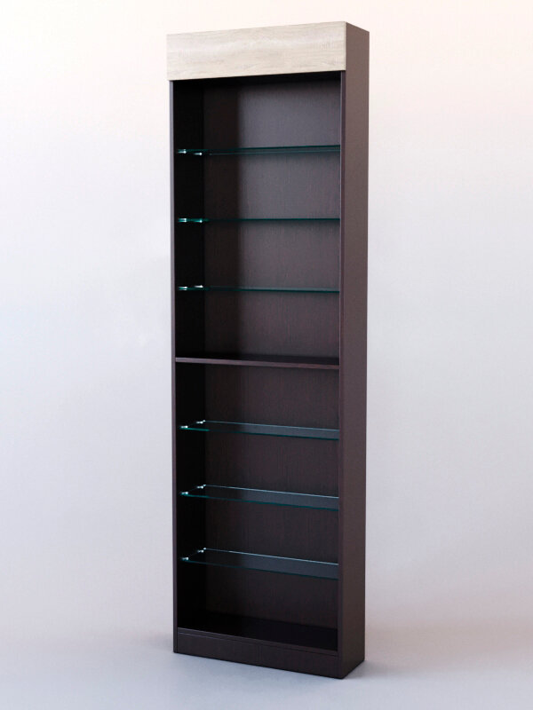 Стеллаж "шалость" №2-1-600 (задняя стенка ДВП), Дуб Венге + Дуб Сонома