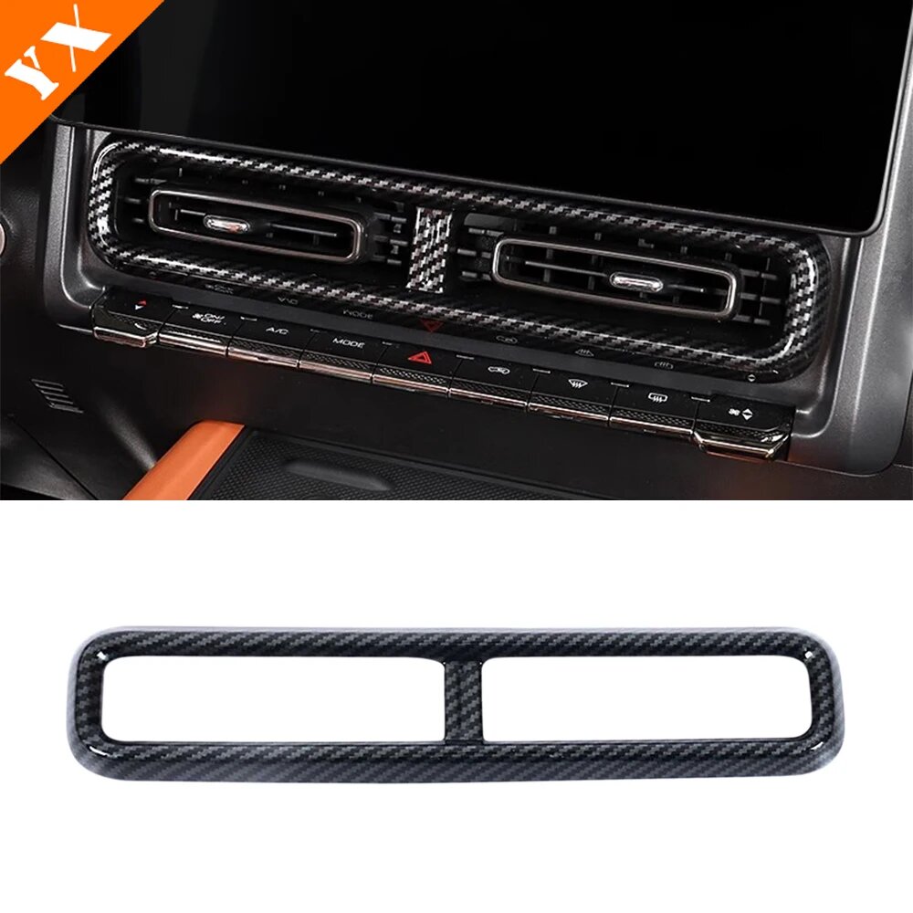 Аксессуары для Haval H9 2024 2025, карбоновый автомобильный кондиционер, вентиляционное отверстие, приборная панель, центральное левое и правое воздуховыпускное отверстие, задний подлокотник, вентиляционное отверстие Carbon 4