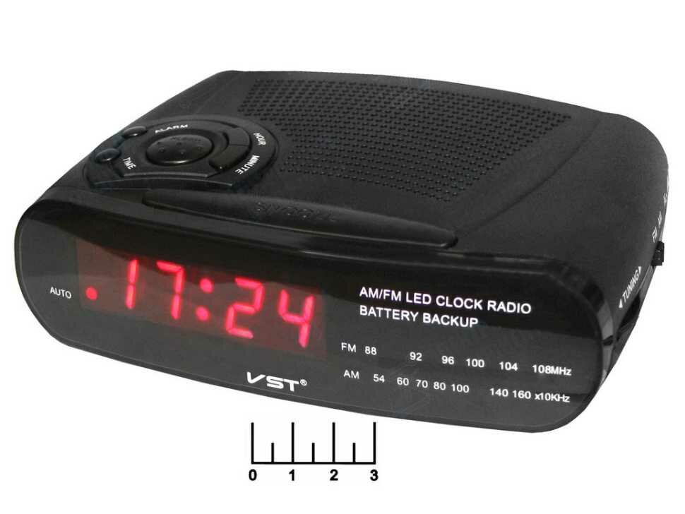Часы цифровые VST-906-1 с радиоприемником красные
