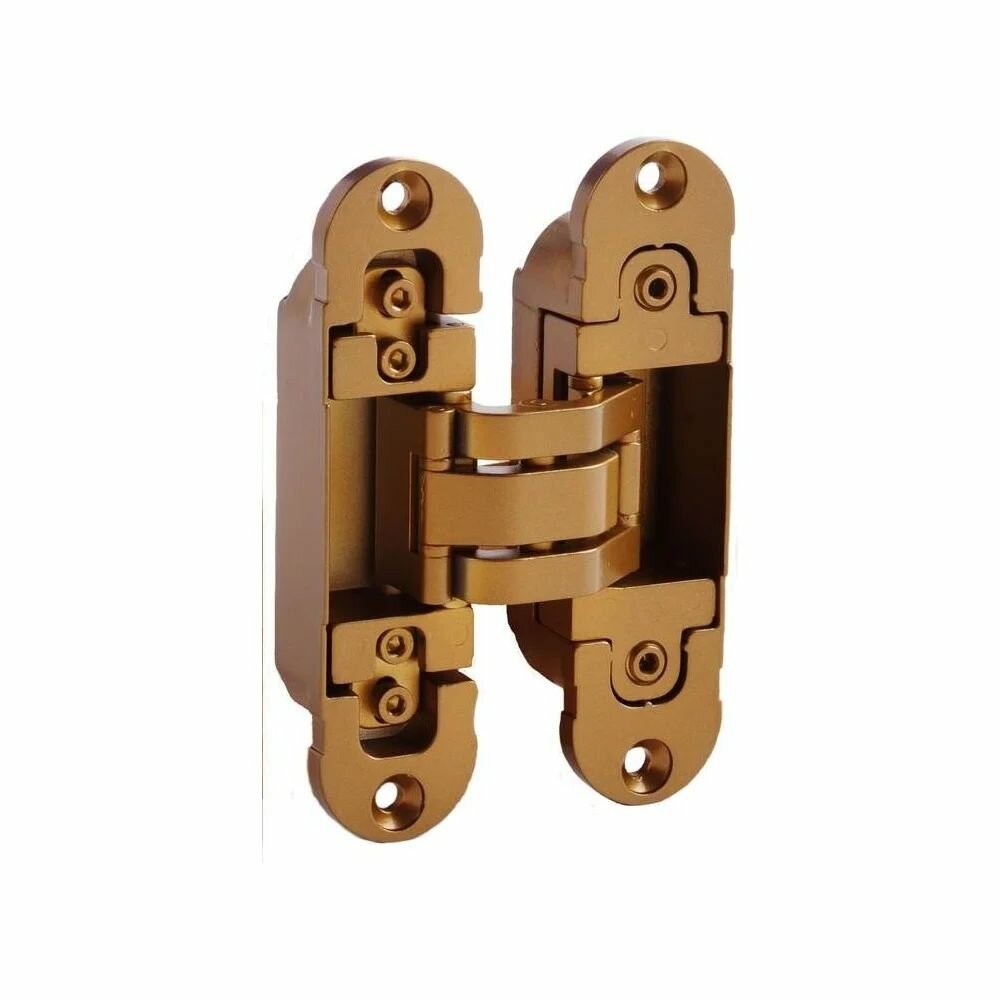 Петля скрытая, 3D, универсальная, 120x30 мм, 60 кг, цамак, золото матовое