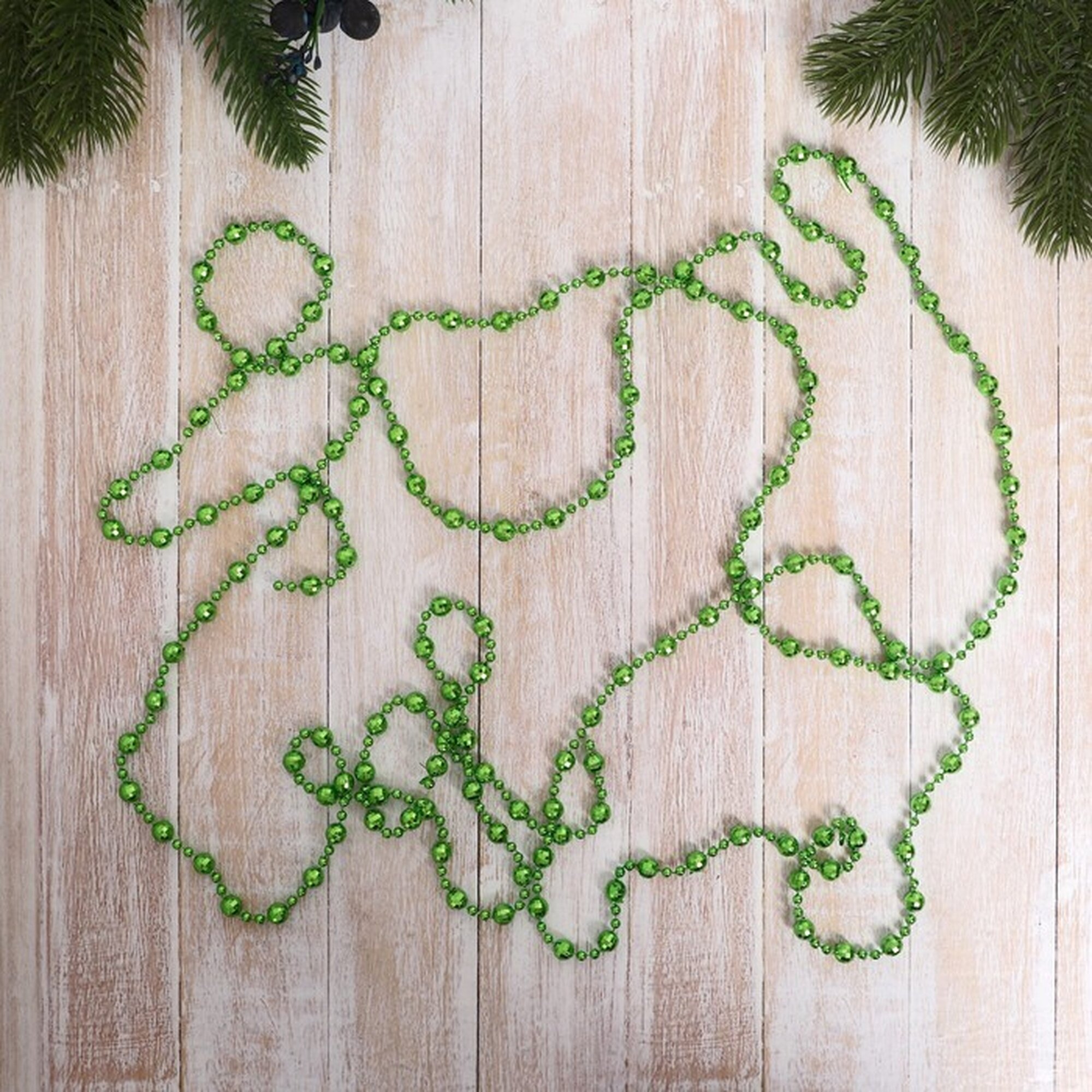 Бусы на ёлку Зимнее волшебство «Шарики рельефные», пластик, 2.7 м