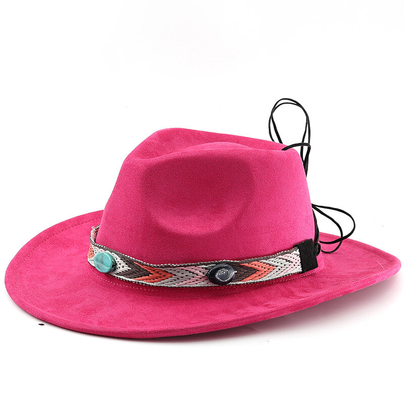 Городских образов JYL Шляпа федора Женская Страза английская панама пара Фетр