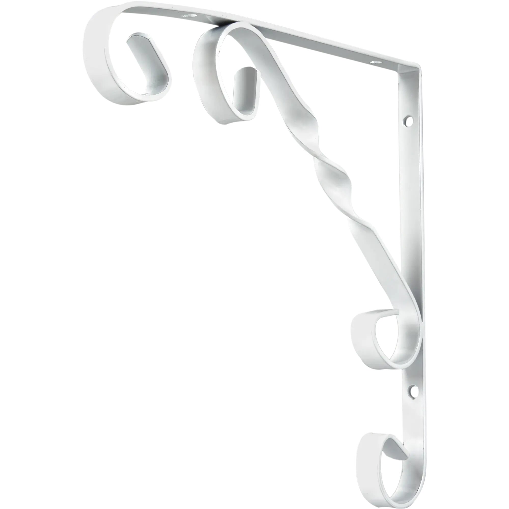 Larvij Кронштейн для полки Орнамент 20x20 см металл белый, нагрузка до 15 кг