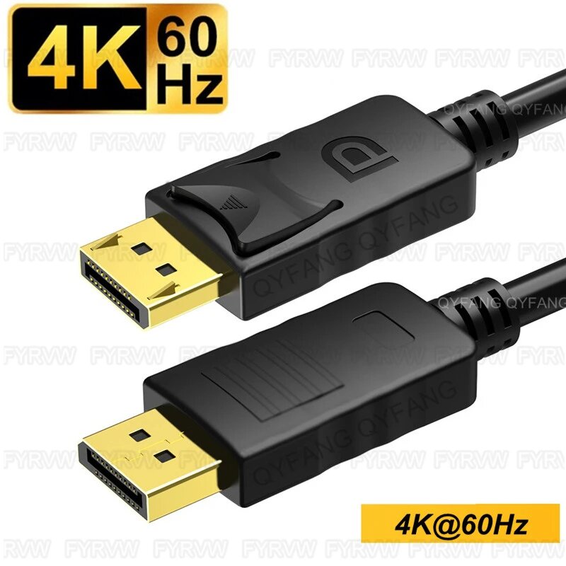 Кабель DisplayPort 1.4 черный 1,5 метра 4K DP1.2, 1m