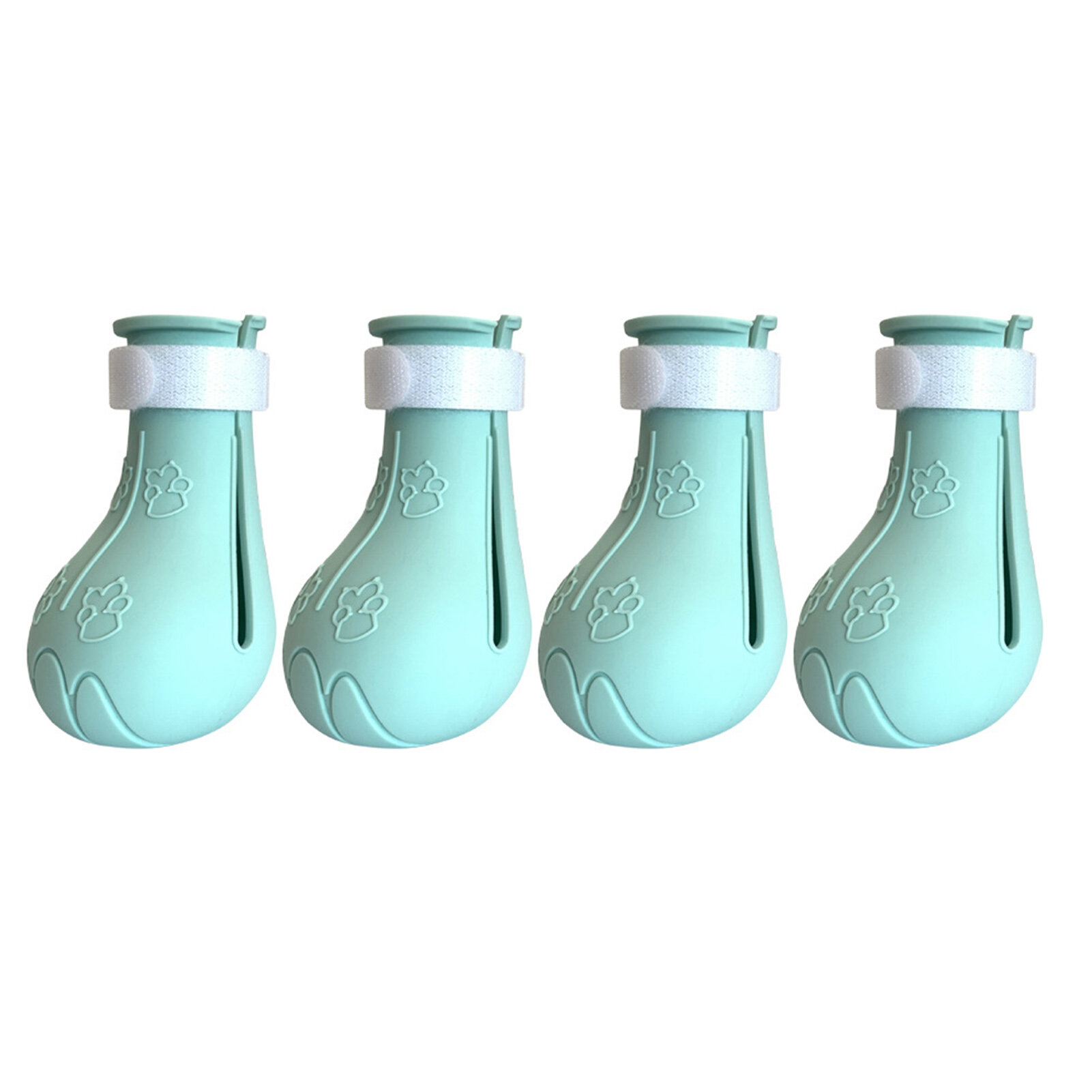 4 шт. зеленые чехлы для кошачьих лап, многофункциональные силиконовые защитные когти для кошачьих лапок для ухода и купания, регулируемые средства защиты от царапин