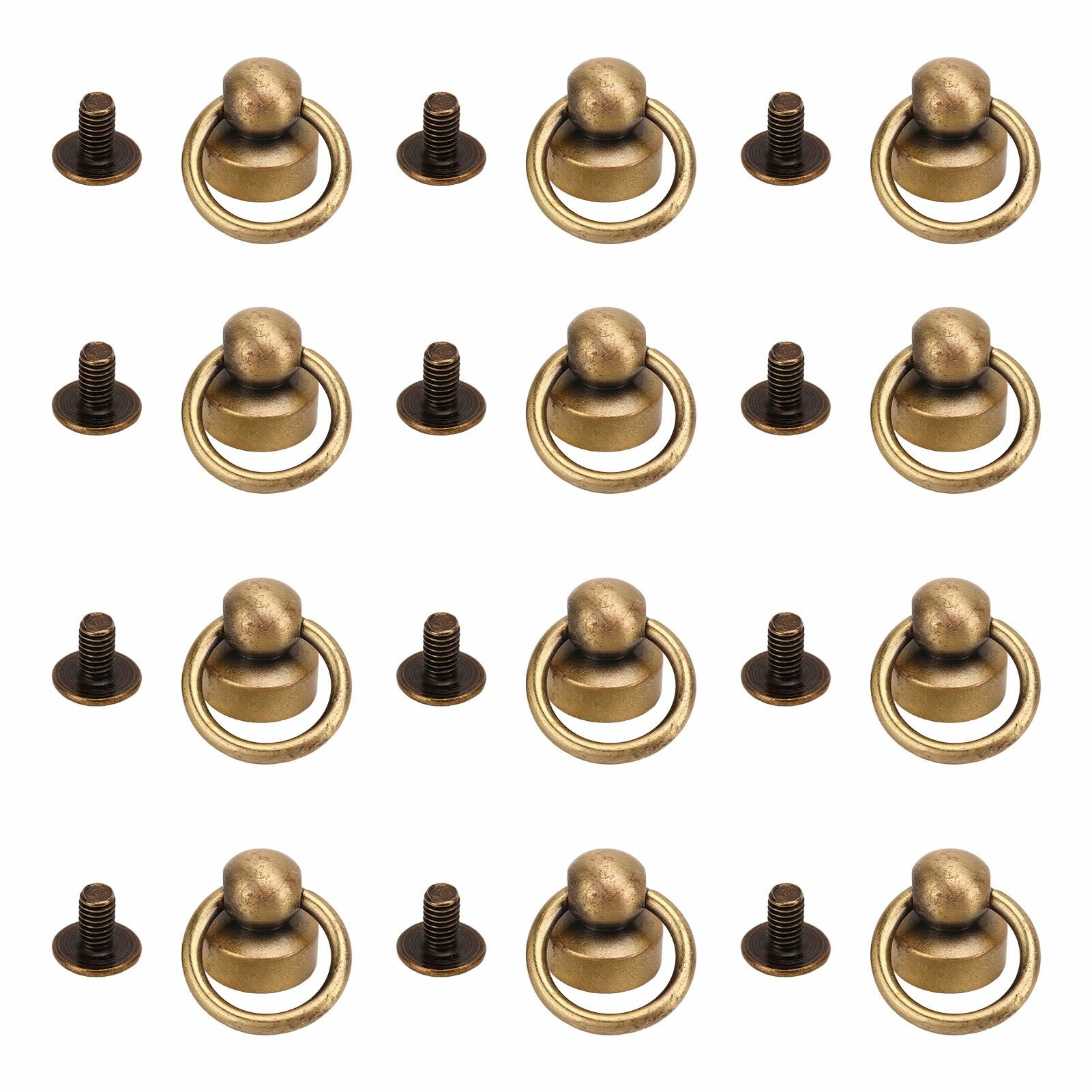 200 шт. латунные заклепки 9 мм, бронза