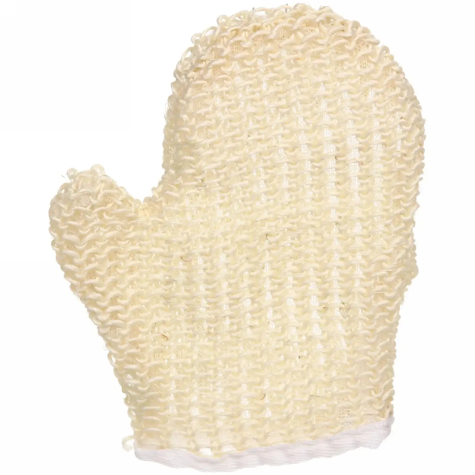 Мочалка-варежка для тела Ultramarine, скрабирующая, белая, 22х13см, текстиль