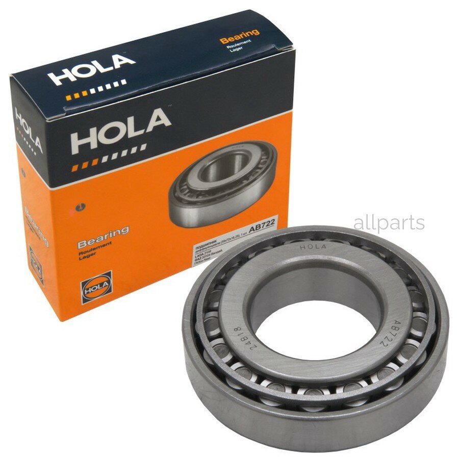 HOLA AB722 Подшипник КПП, дифференциала (35x72x18.25), конический LADA 2108-15, GAZ Valdai, Gazon Next, PAZ Vector HOLA AB722
