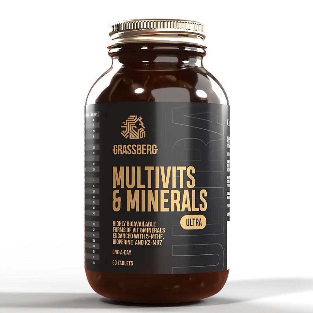 Грассберг Мультивитамины и Минералы Ультра/Grassberg Multivits & Minerals Ultra таблетки массой 1415 мг 60 шт
