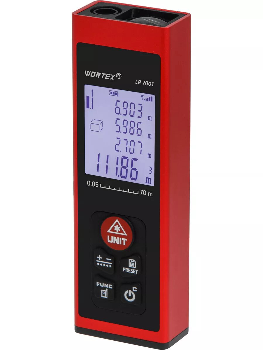 Дальномер лазерный LR 7001 цифровой, дальность до 70 метров (1329390)