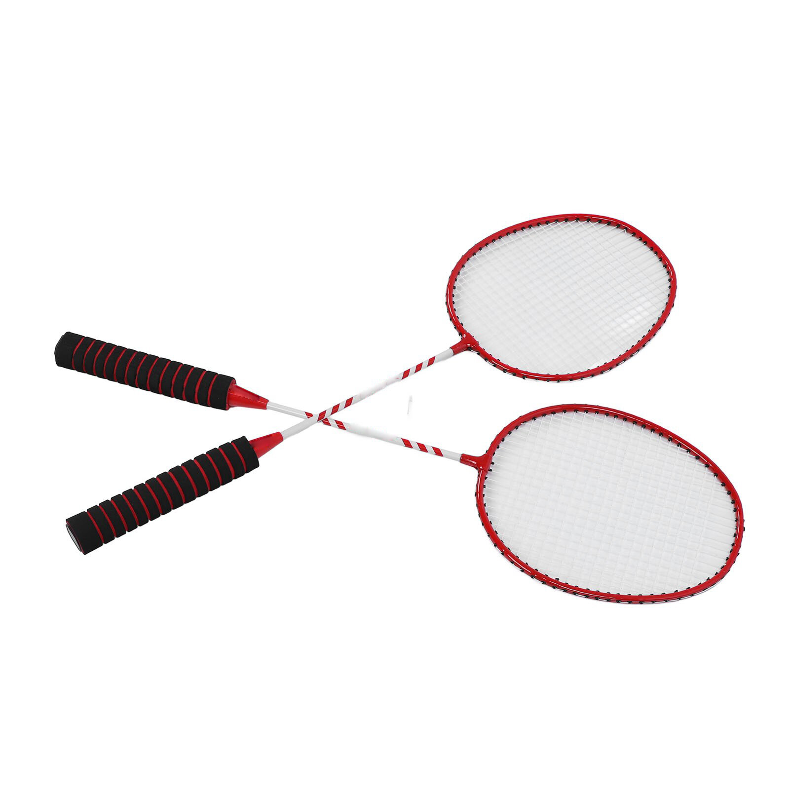 2 шт. ракетки для бадминтона для взрослых подростков, набор из железного сплава, противоскользящие ракетки для бадминтона с нейлоновыми воланами, сумка для переноски для игр на открытом воздухе во дворе, красный цвет