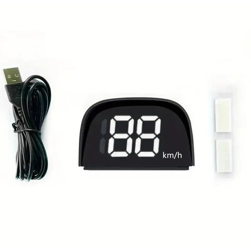 Автомобильный проекционный HD-дисплей, GPS-спидометр, скорость KMH, цифровой HUD, проектор на лобовое стекло для всех автомобилей, аксессуары для авто электроники, A