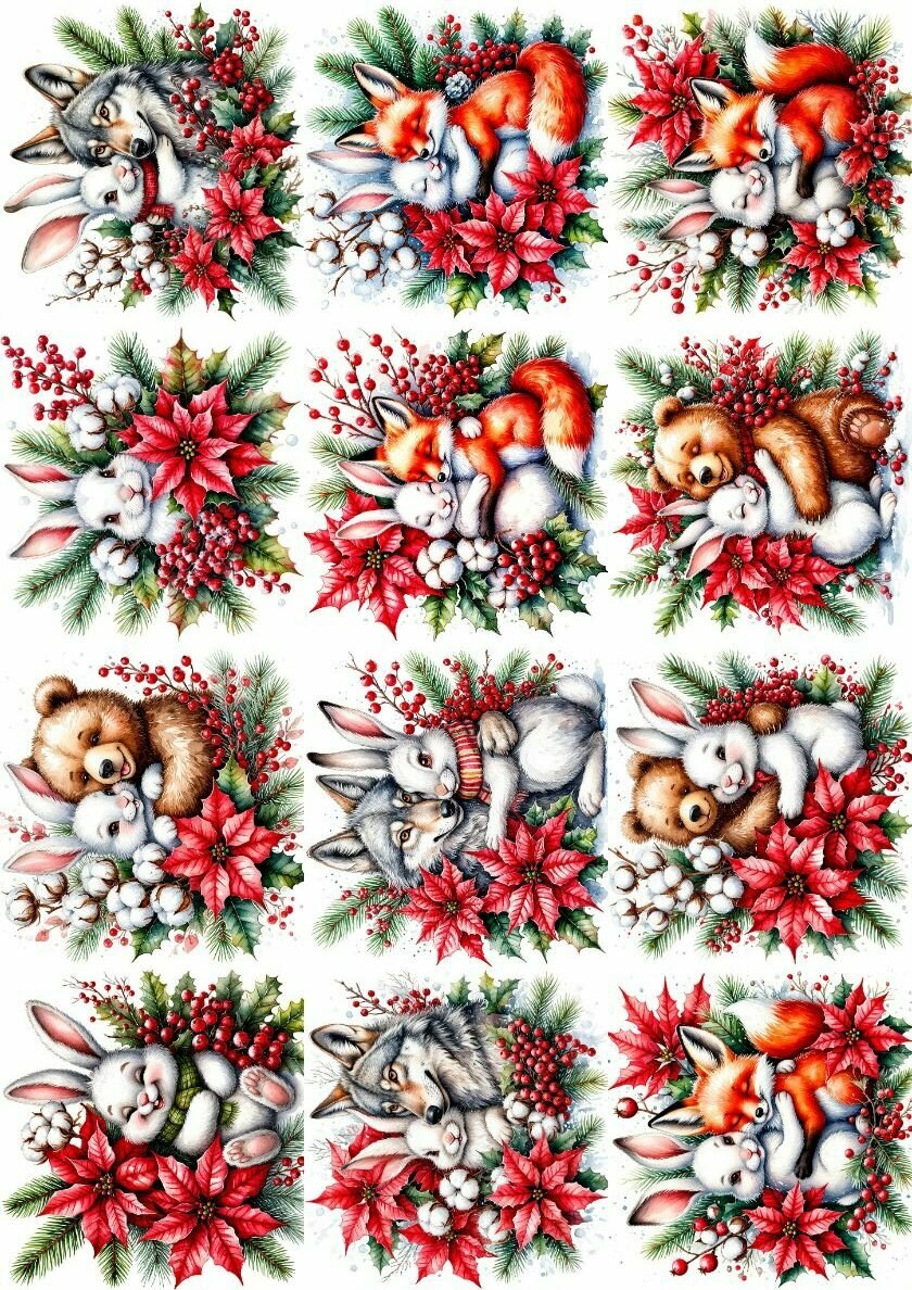 Водорастворимая картинка для мыла "Новый Год" А4