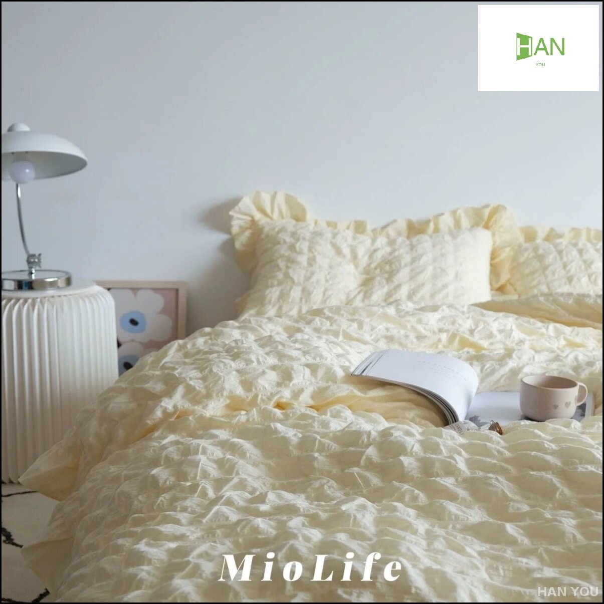Эксклюзивный бежевый комплект PLA 8 предметов Full Flat Bed Sheet 180x220 4 шт