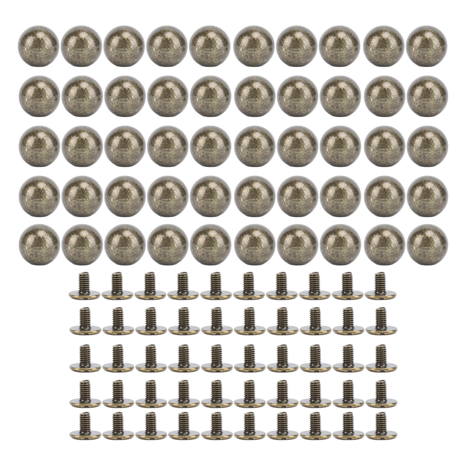 50 Установка круглых заклепков наборы с твердыми железными многофункциональными 8 -мм шаровыми наборами для одежды и бронзы ручной