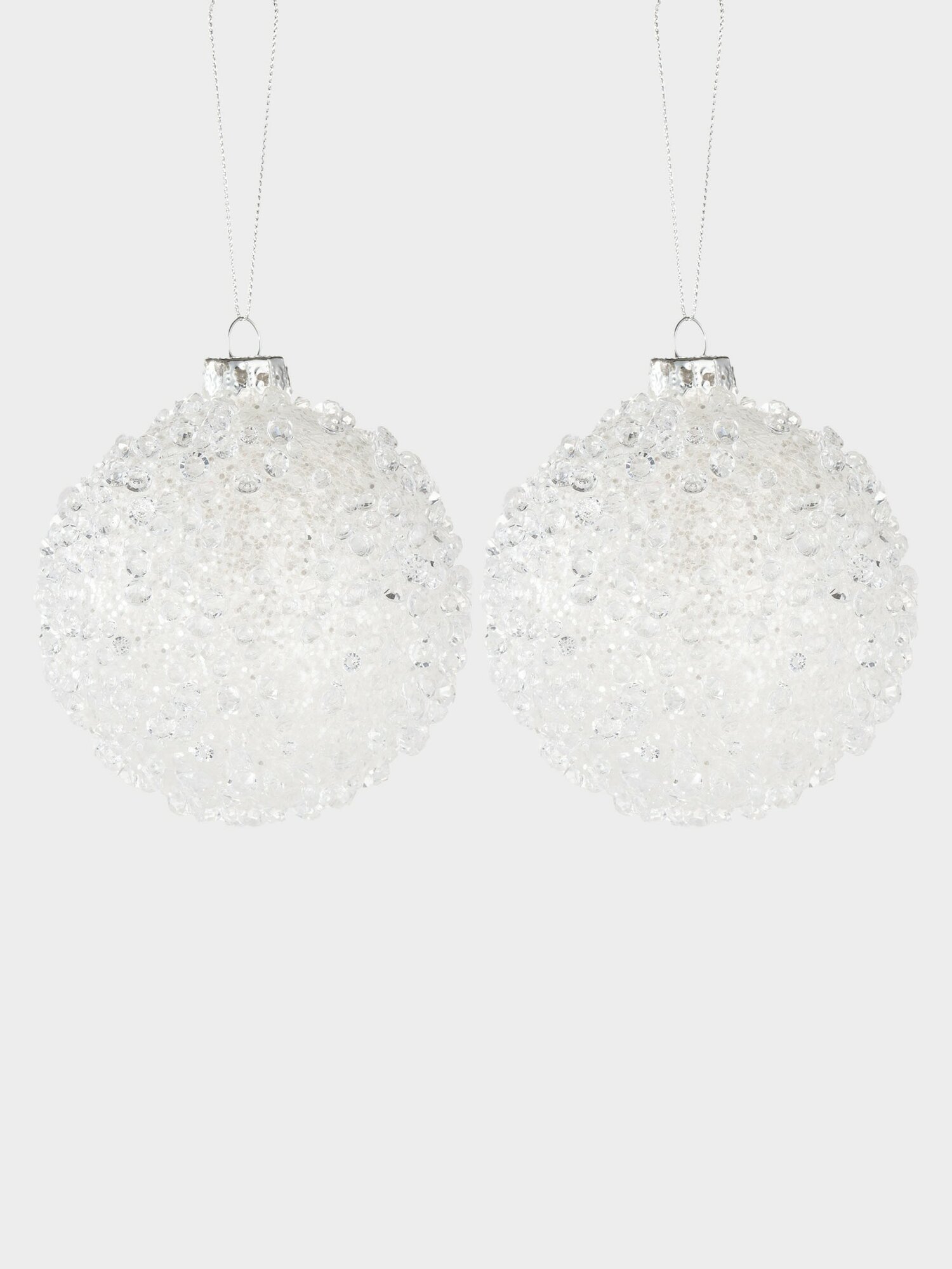 Игрушка елочная, 8 см, 2 шт, стекло, Шар с каплями, Event (Anna Lafarg)