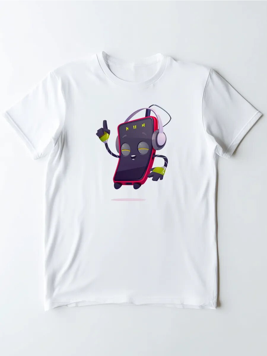 Футболка музыка наушники