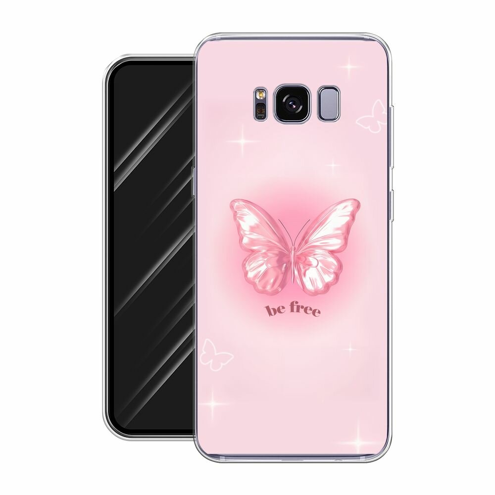 Чехол на Samsung Galaxy S8 + / Самсунг Галакси С8 Плюс с принтом "Be free butterfly 1" — фото 1
