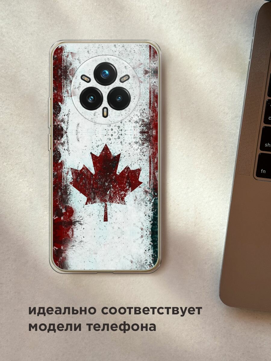 Силиконовый чехол на Realme 14 Pro+ / Реалми 14 Про+ с принтом "Канада" — фото 1