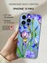 Чехол на Apple iPhone 13 Pro / Айфон 13 Про с принтом "Синие ирисы", прозрачный