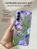 Чехол на Samsung Galaxy A17 / Самсунг А17 с принтом "Синие ирисы", прозрачный