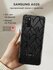 Чехол на Samsung Galaxy A02s / Самсунг Галакси A02s с принтом "Hearts doodle bla...