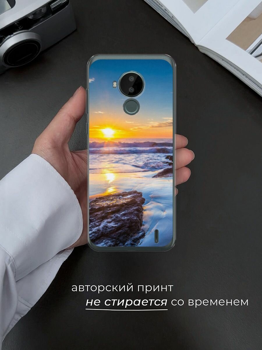 Силиконовый чехол на Nokia C30 / Нокия C30 с принтом "Восход 6" — фото 1