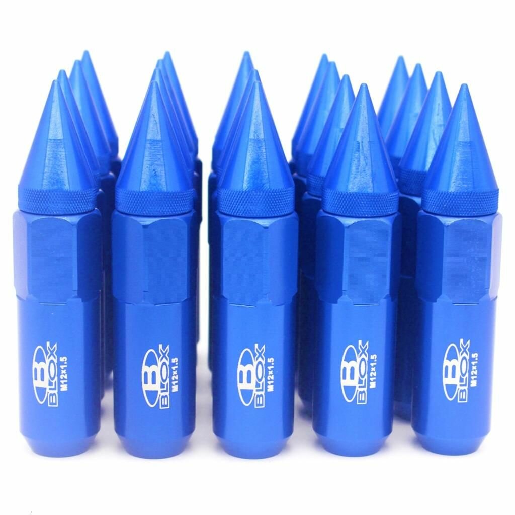 Алюминиевые удлиненные гайки-проставки для колес M12X1.25/M12X1.5, Синий - 1.5