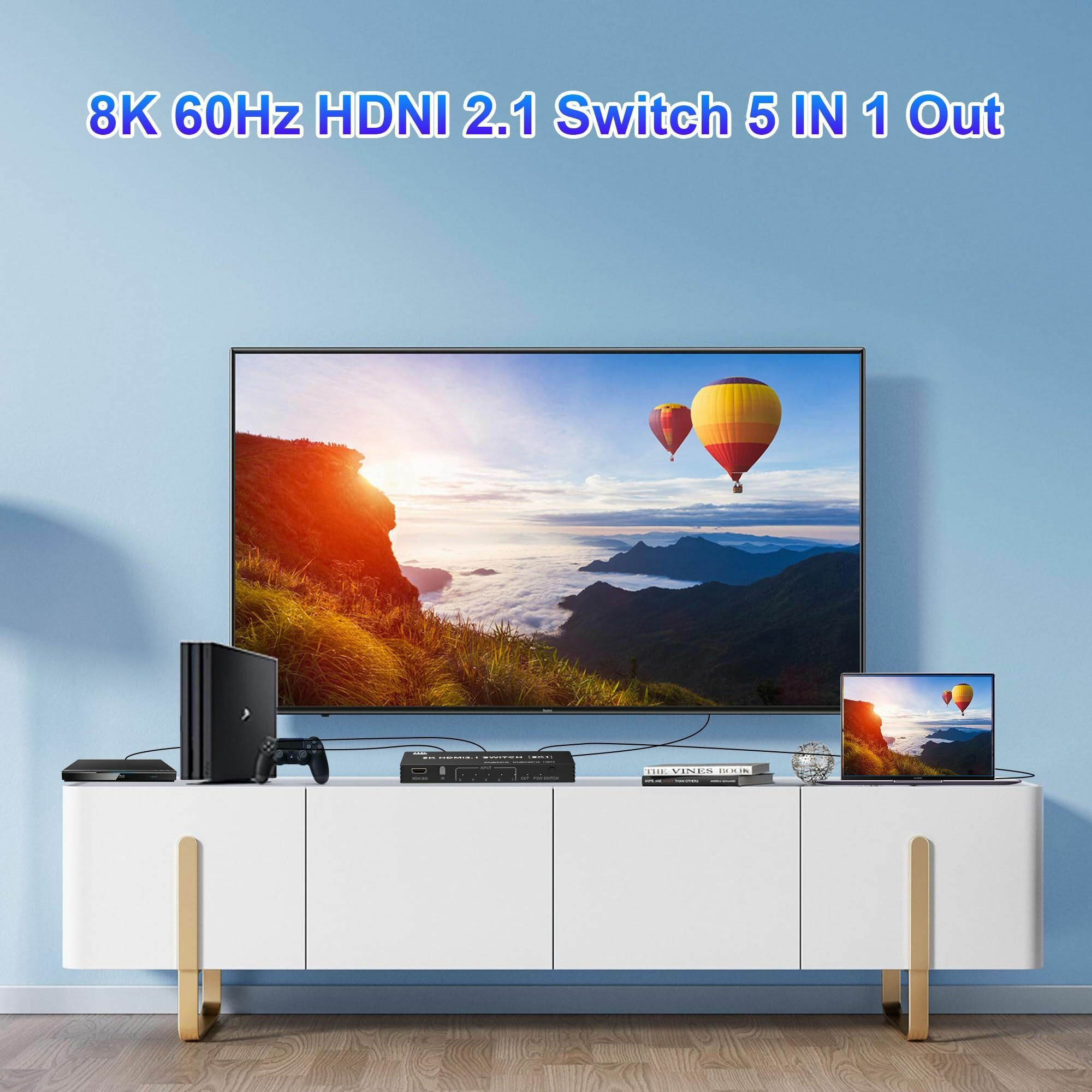 5 входов и 1 выход Переключатель HDMI 2.1