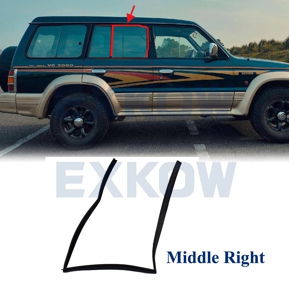 Робонель стекла двери для Mitsubishi Montero Pajero 2 MK2 1990-2004 MB669185 MB669186 Middle Right