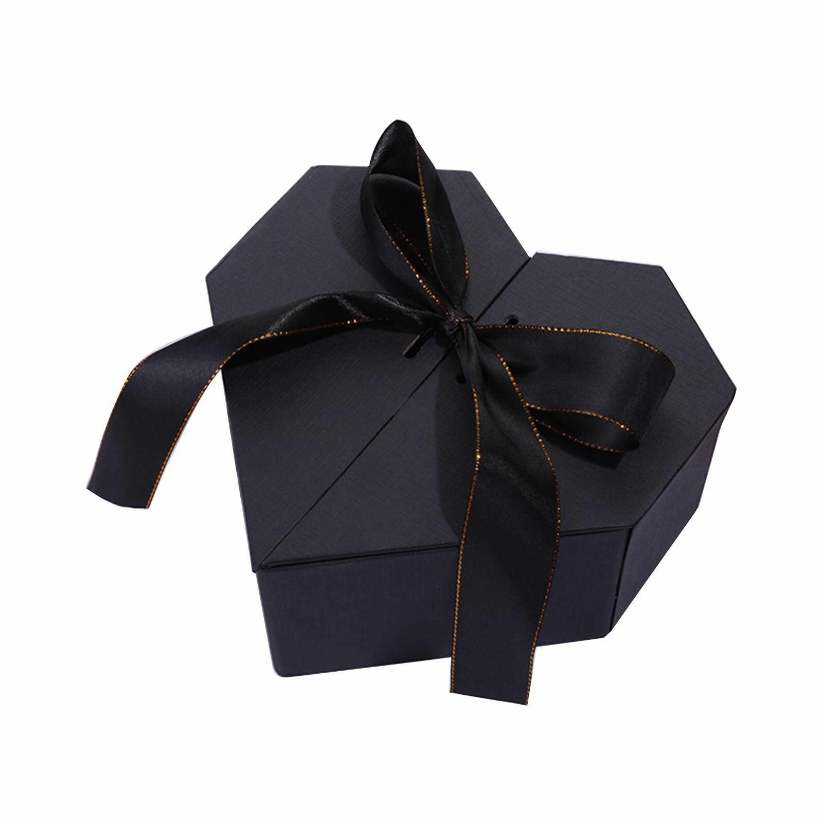 Сердечко-коробка с бантом, Черный