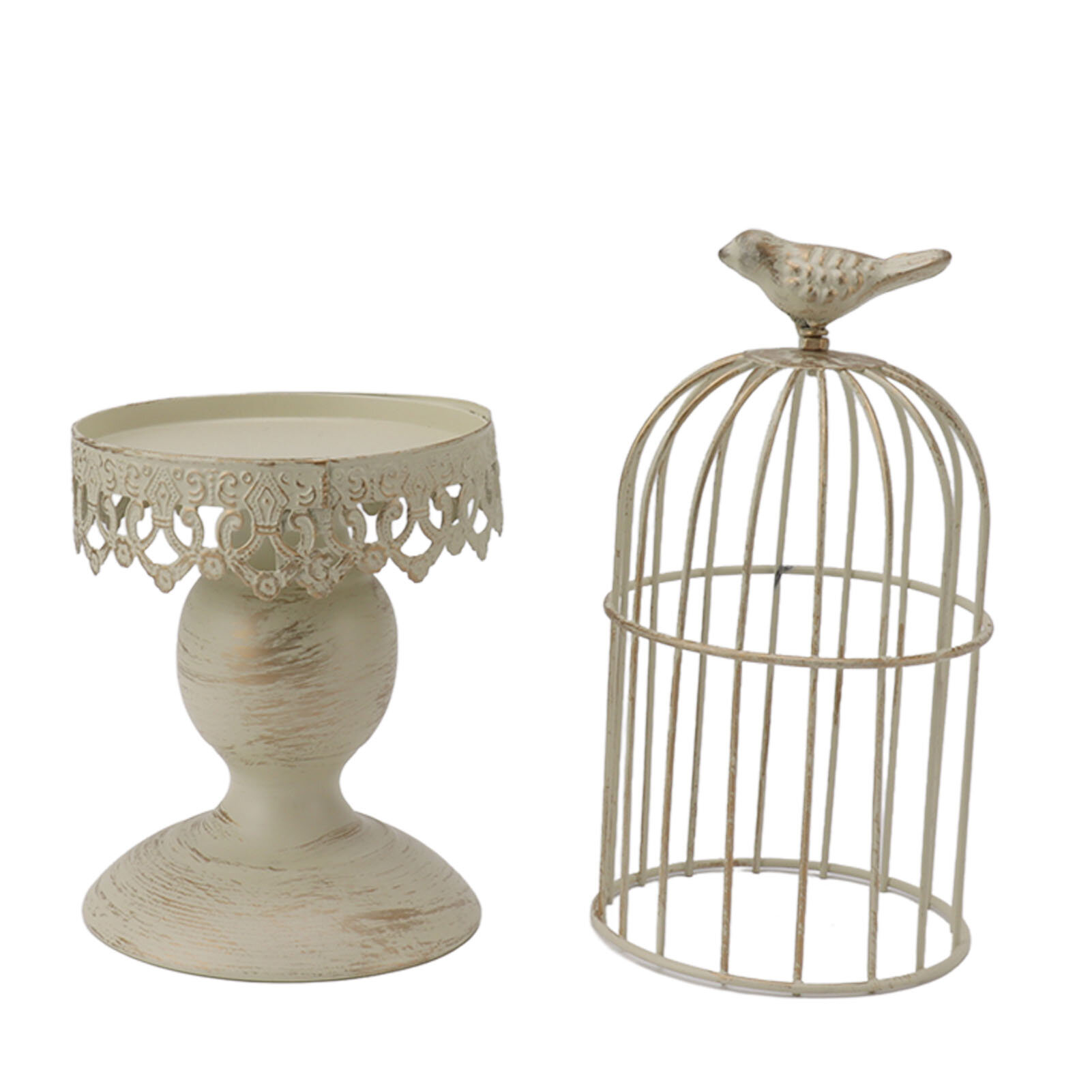 BirdCage Candle Holder Iron Vintage Съемный стабильный базовый декор для спальни для спальни ресторан s