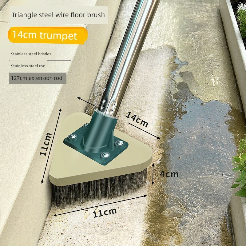 Новая треугольная щетка для уборки дома и сада, для удаления грязи с цементных полов на улице, удаления мха, щетка с