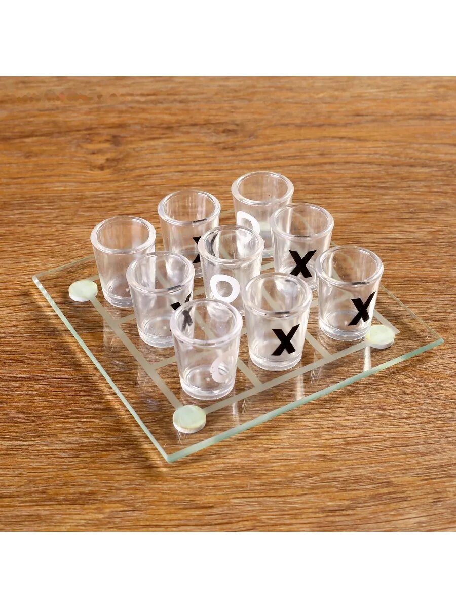 Настольная игра для взрослых Пьяные Крестики-нолики 13×13 см