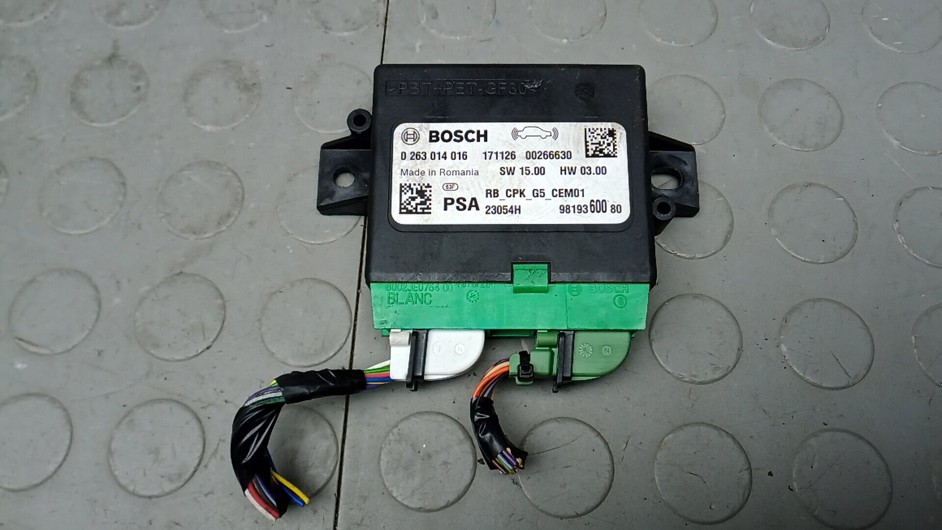 Блок PDC (парктроников) CITROEN C5 AIRCROSS, Номер 0263014016, 9819360080