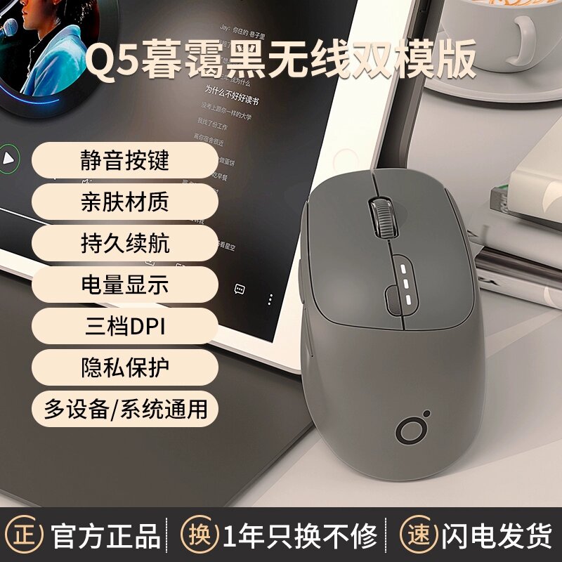 Беспроводная Bluetooth-мышь Forerunner Q5, перезаряжаемая, бесшумная, для ноутбуков, офиса, для девушек, с высокой