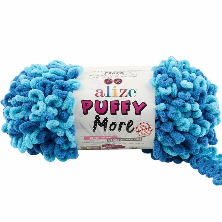 Пряжа Alize PUFFY MORE 6552 принт (2 мотка)