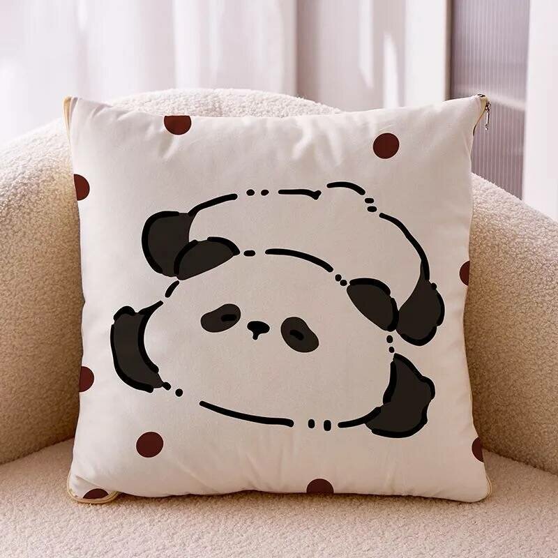 【Панда-трансформер】 2 в 1! Милая подушка превращается в одеяло | Ваш спутник в машине и спальне 45