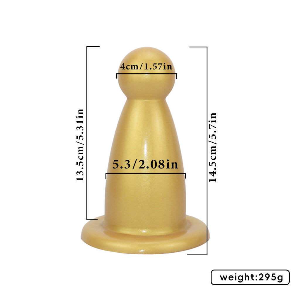 Золотой силиконовый анальный тампон 7 см для фистинга, очень большой, очень толстый, для мужчин и женщин, расслабляющий