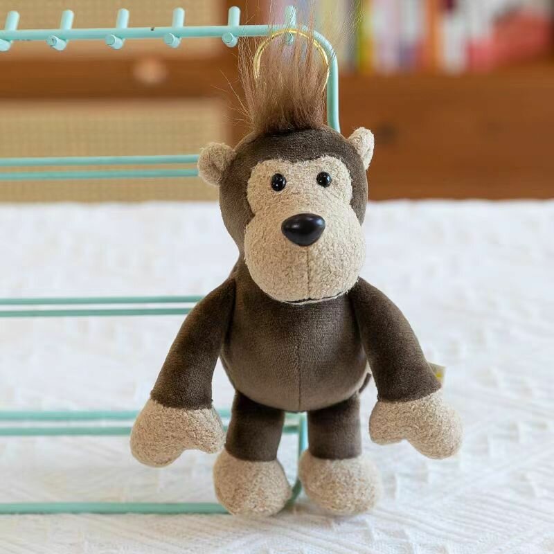 Подвеска-обезьяна из плюша 15 см, детский подарок на день рождения, игрушка-ключевая бусина с темой джунглей