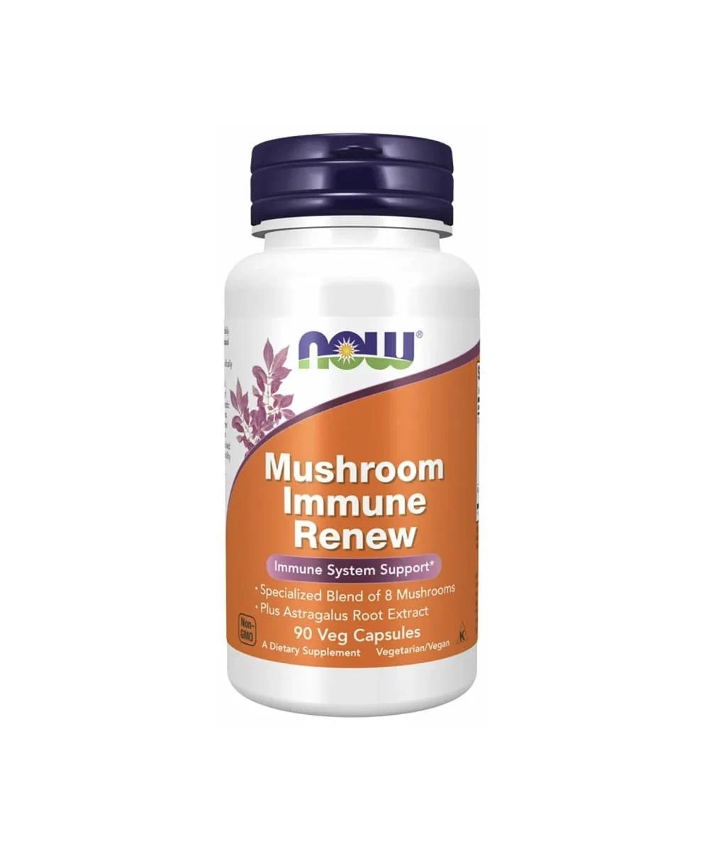 NOW Foods Mushroom Immune Renew, Поддержка иммунитета 90 капсул