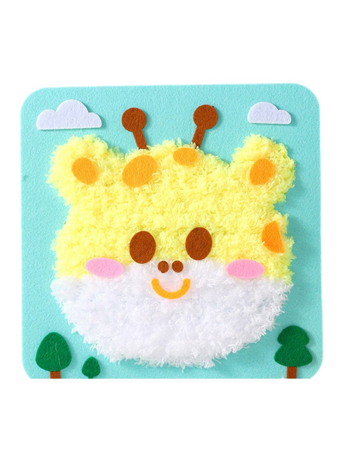 Набор для шитья с мультяшными животными, обучающий набор кукол для вышивания для детей