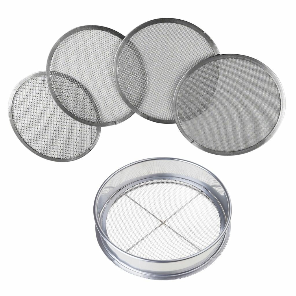 Универсальный набор сит для садоводства из нержавеющей стали с 4 размерами сетки