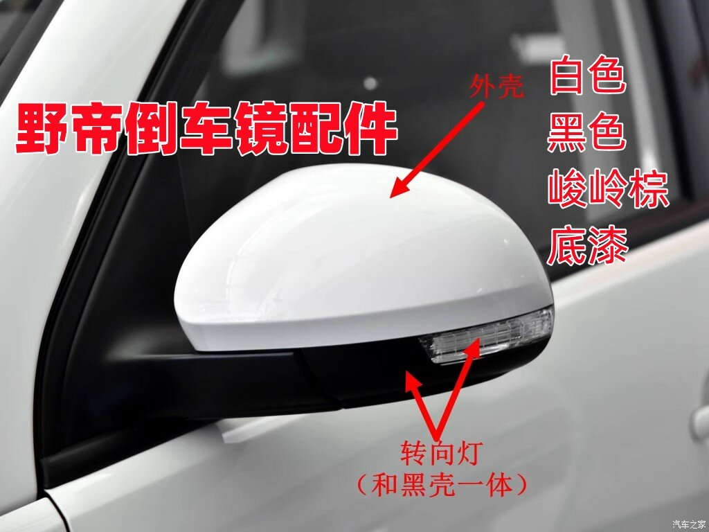 Корпус зеркала заднего вида Skoda Yeti с указателем поворота, рамка зеркала заднего вида, корпус линзы, черный Слева -