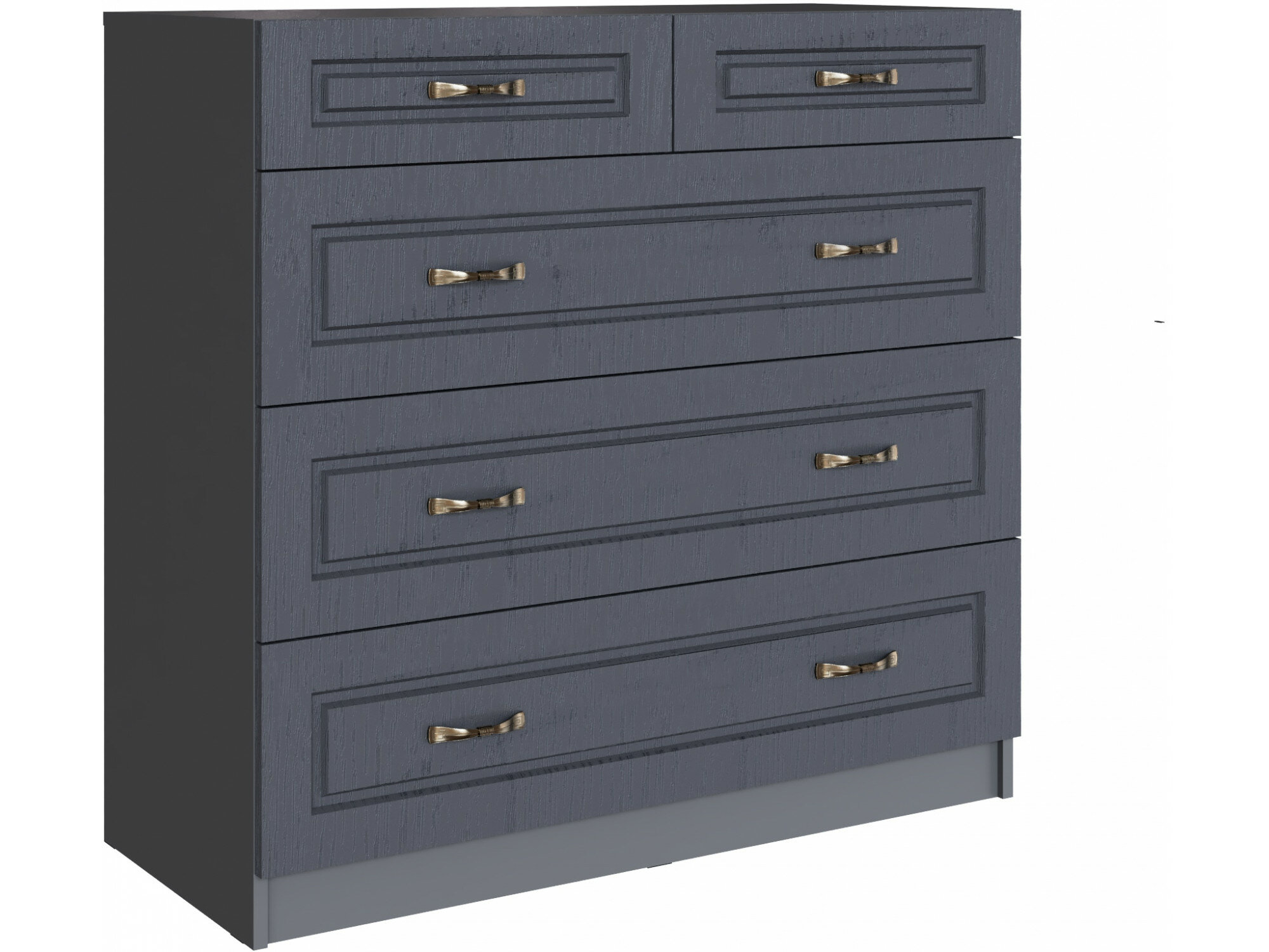 Комод с 5-мя ящиками на шариковых направляющих, Графит серый/Лунный кратер