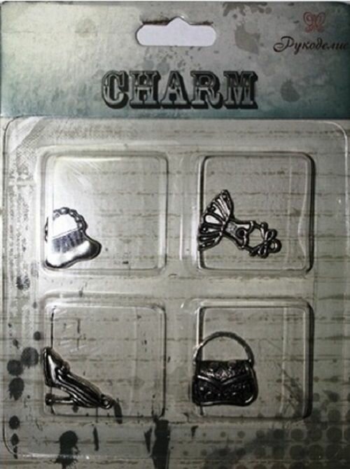 Подвески Рукоделие металлические "Гардероб", набор 4 шт