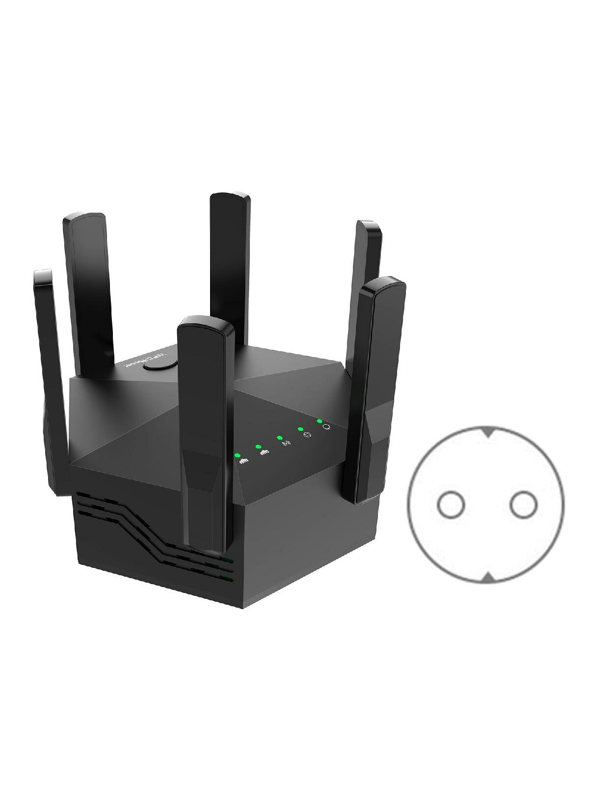 Усилитель WiFi с полным покрытием и 6 антеннами для дома 300/1200 Мбит / с WiFi удлинитель