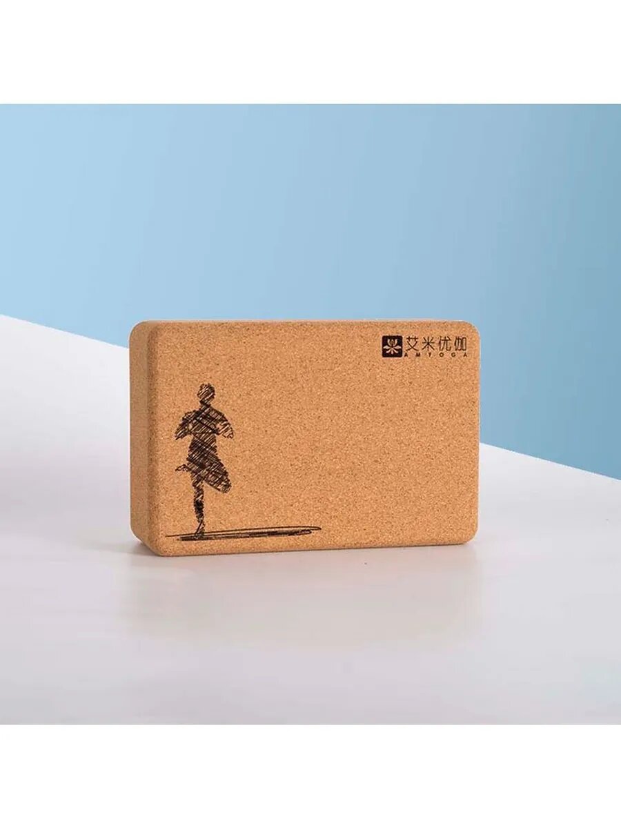 Блок для йоги из пробки (23x15x7.6 см, дерево)