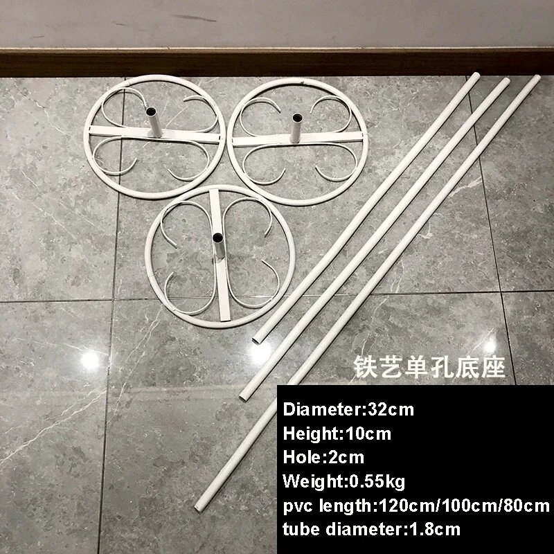 Подставка для ткани, 3 основания и 3 трубы, Цвет: 3 bases and 3 pipes