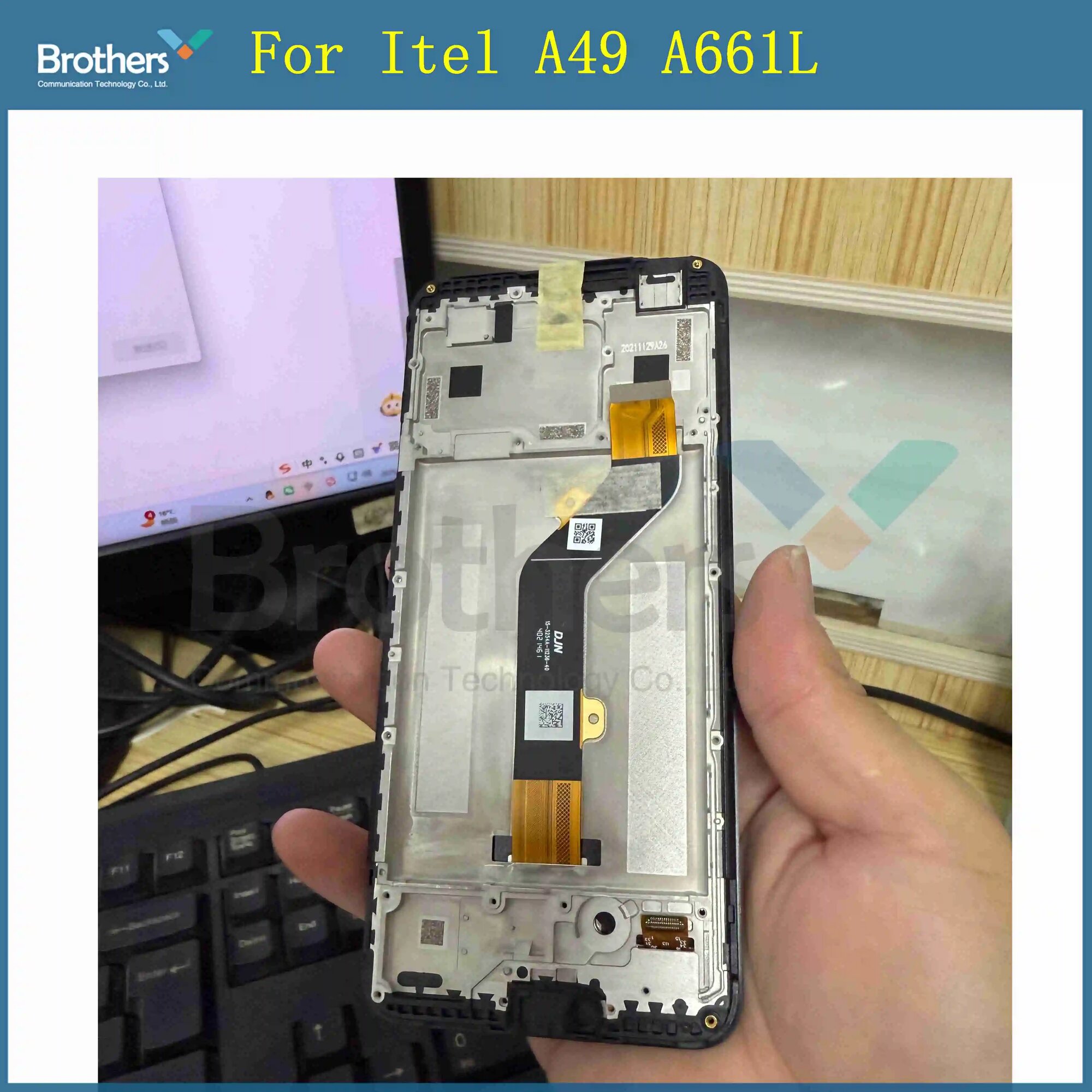 6,6 "оригинальный ЖК-дисплей для Itel A49 A661L, дигитайзер сенсорного экрана в сборе, запасные части с рамкой